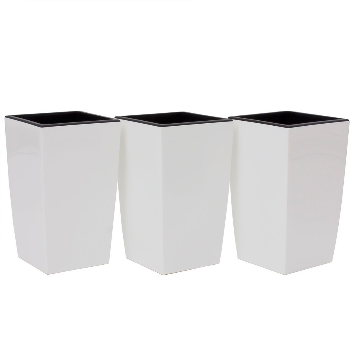 Rectangle White Plastic Plant Liners