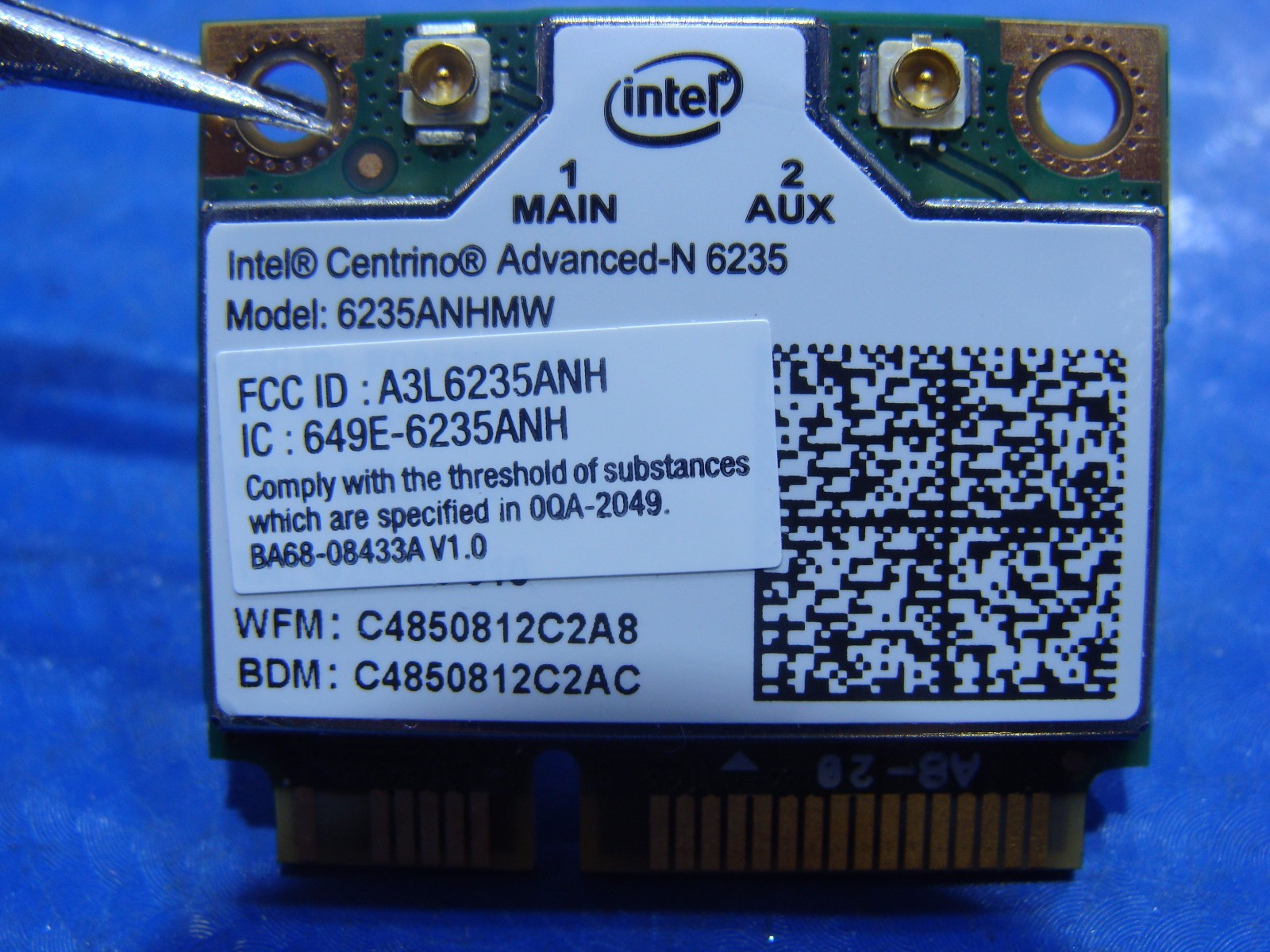 Samsung Notebook Np300e5c WiFi Wireless Card Ba68-08433a 6235anhmw ...