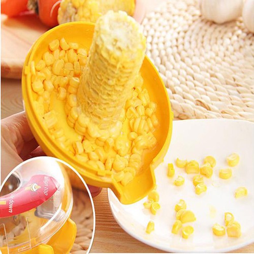 One-Step Corn Peeler Thresher Tool Kitchen Cob Kerneler Cutter Stripper ...