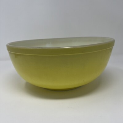 Vintage Early Pyrex Yellow 404 Mixing Nesting Bowl TM Reg 4 Quart | eBay