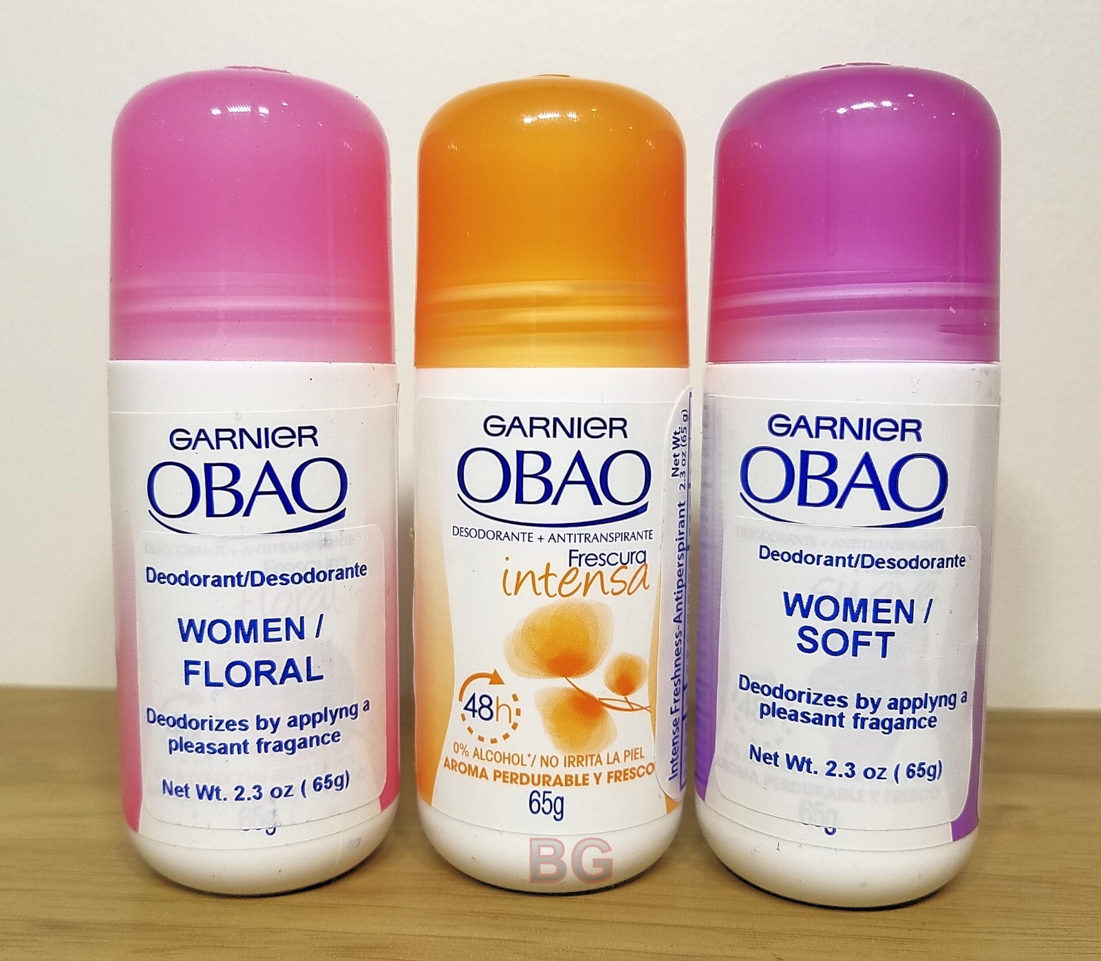 Garnier OBAO Fragrant Deodorant Antiperspirant Roll Ons For Women 3 ...