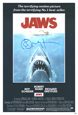 RICHARD DREYFUS SIGNED FULL SIZE JAWS POSTER AUTOGRAPH BECKETT BAS | eBay