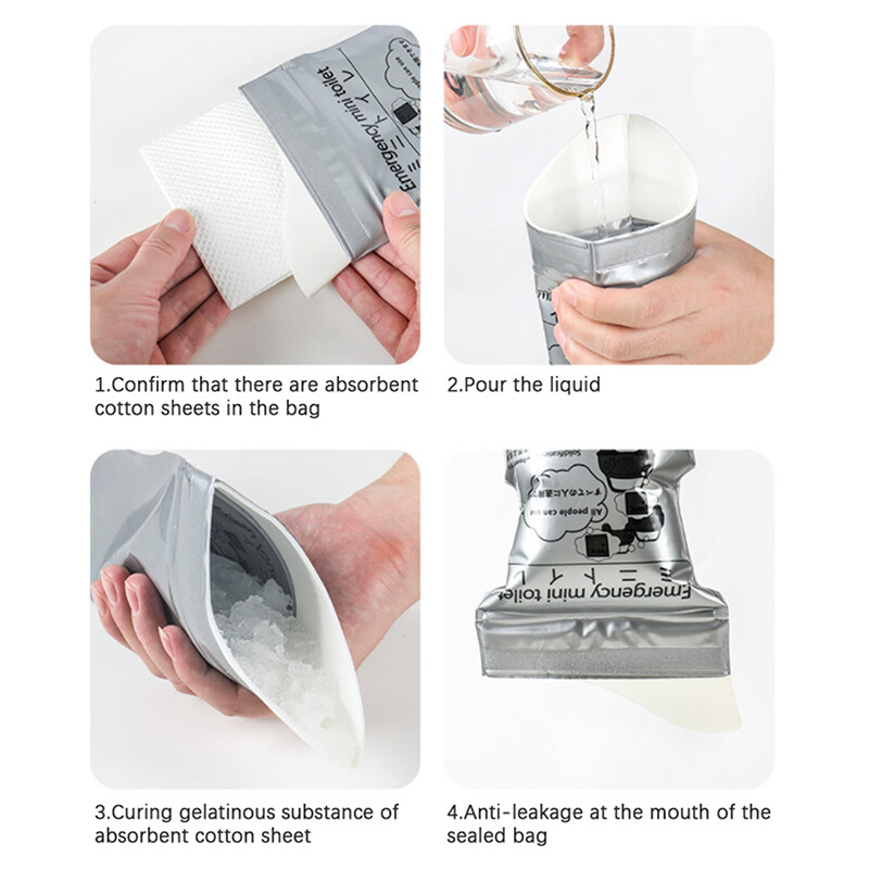 700ml Emergency Pee Bag Portable Disposable Car Urine Vomit Unisex ...