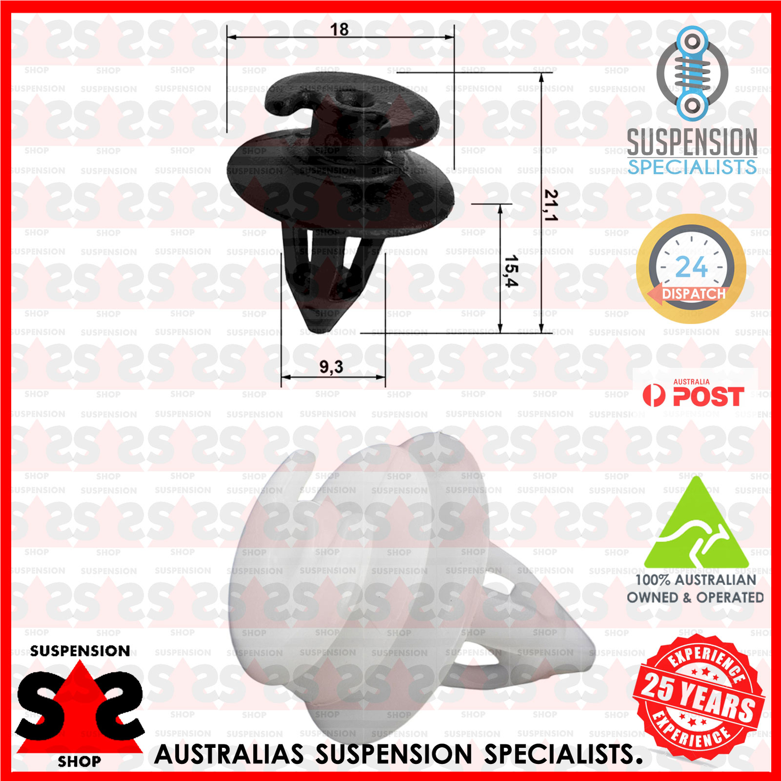 Retaining Clip, Door Panel Suit AUDI V8 3.6 quattro V8 (441, 442, 4C2 ...