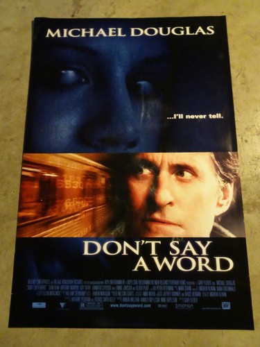 DON'T SAY A WORD - MOVIE POSTER WITH MICHAEL DOUGLAS | eBay