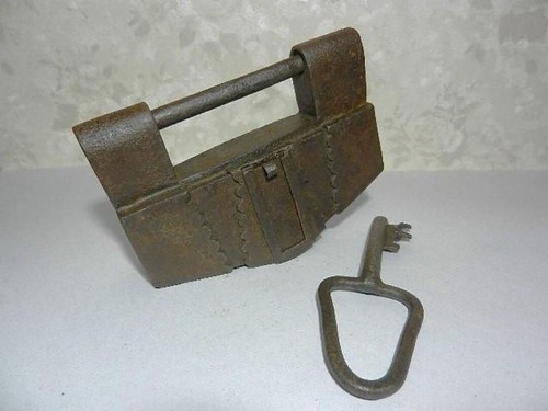 Japanese Antique Padlock Japanese Iron Padlock With Key Edo Period | eBay