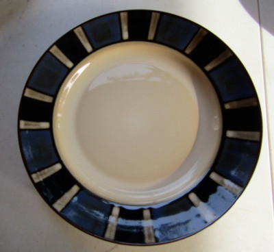 Vintage Pfaltzgraff Everyday Carson Dinner Plate- Colorful Blue Motif ...