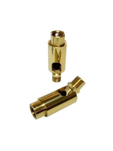 Dreh-Kippgelenk Messing poliert M10x1 IG/AG 90° kippbar 360° drehb ...
