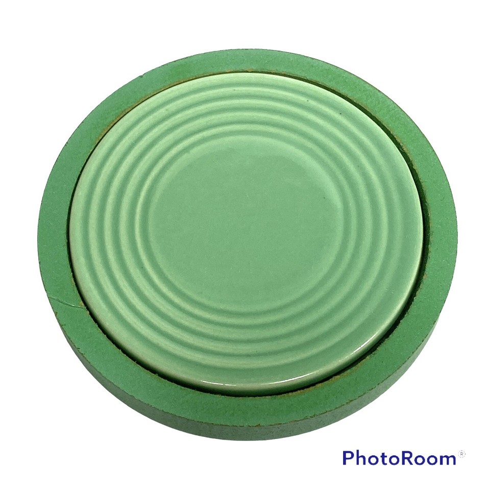 Fiesta Coaster Set 5 Pc Blue Wood with Ceramic Inserts by Copco New In ...