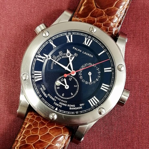 Ralph Lauren Sporting World Time JLC Movement Used Stylish Watch | eBay