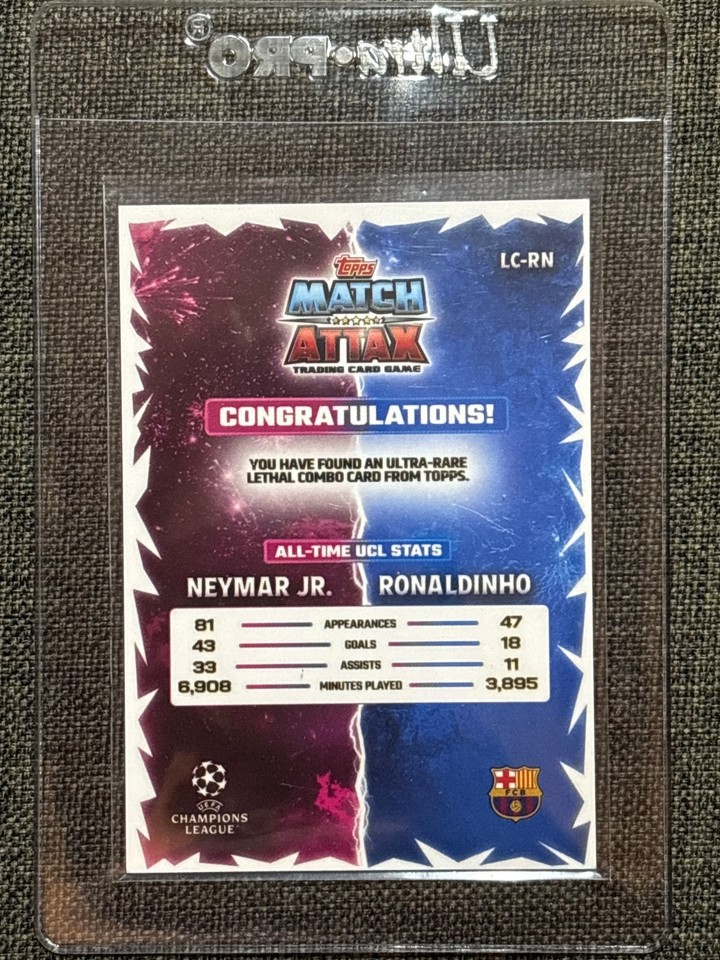 Topps Match Attax Champions League 2025/26 Lethal COMBO RONALDINHO NEYMAR JR | eBay
