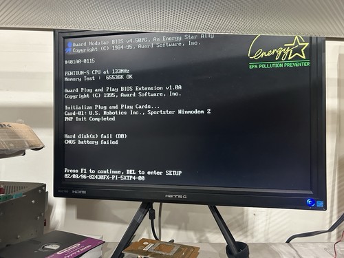 Vintage Pentium 133 Desktop Computer w/Asus P/I-P55TP4N + AV-264CT-N ...