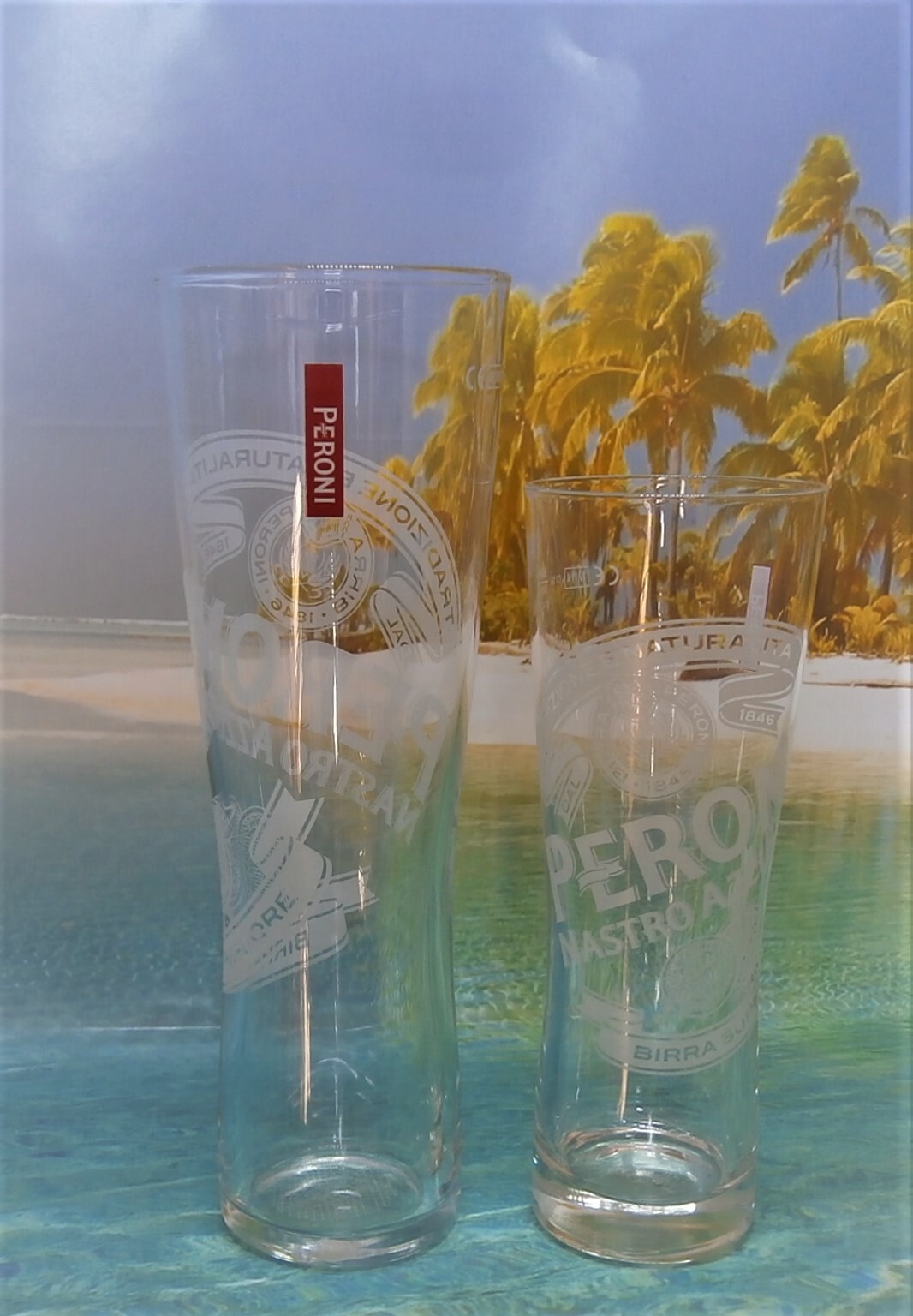 Peroni Pint Glass and Half Pint Glasss Brand New 100% | eBay UK