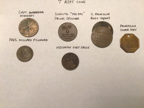 1940 Captain Midnight Medal Token Coin/bonus, includes 6 other assorted ...