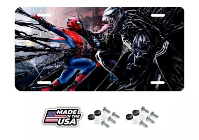 Venom vs Spider-Man, License Plate New Car Tag Metal Aluminum, USA | eBay