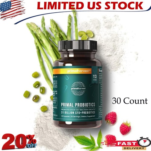 PREbiotics and PRObiotics, 30 Oral Capsules for Gut Health, 12 Dynamic ...