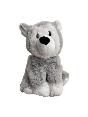 Intelex Warm Cosy Wolf Husky Dog 11" Plush Heat Therapy Soother ...