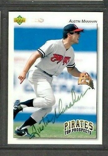 1992 Upper Deck #78 Austin Manahan Carolina Mudcats Card Signed ...