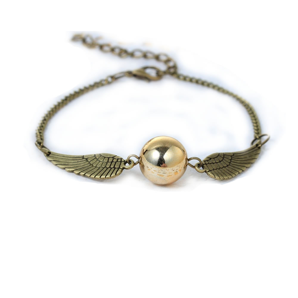 Harry Golden Snitch Bracelet Double Wings Charm Bracelet | eBay