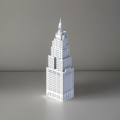 48 Wall Street Building 3d Building Model -8 Inches (Stone Grey) | eBay