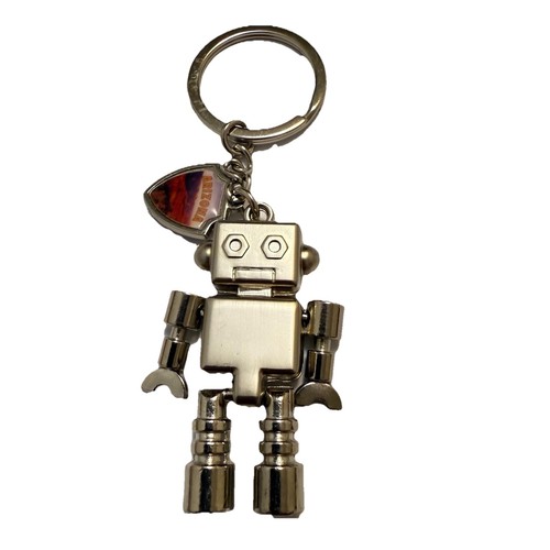 Movable ROBOT Keychain For Women Men Silver Tone Bag Charm Arizona ...