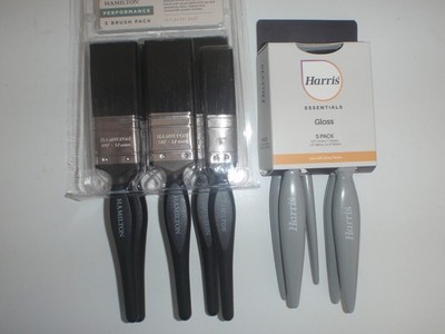 2 x 5 Pack Paint Brush Sets . ( 1 Harris + 1Hamilton ) 10 Altogether ...