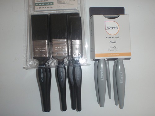 2 x 5 Pack Paint Brush Sets . ( 1 Harris + 1Hamilton ) 10 Altogether ...
