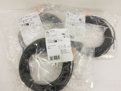 (Lot of 3) ifm Cables - EVC152, EVC143, EVC003 Lengths are all 10m | eBay