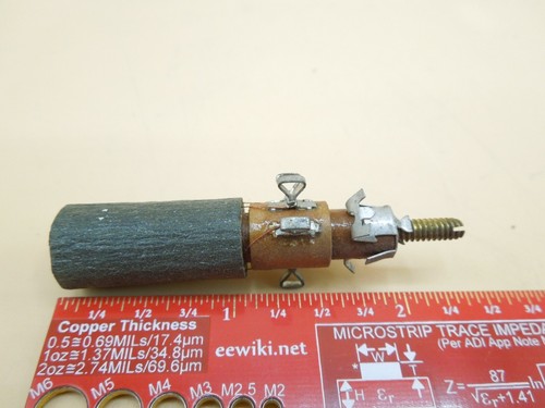 Vintage Ferrite Slug Tuned Variable Inductance Loopstick Antenna Coil ...