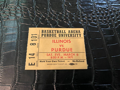 MARCH 6 1971 PURDUE vs ILLINOIS ncaa BASKETBALL ticket stub | eBay