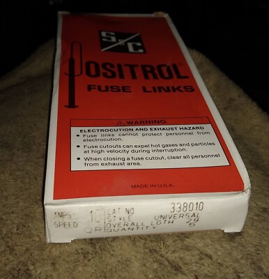 S&C Electric Positrol Fuse Links 10 Amp 338010 | eBay