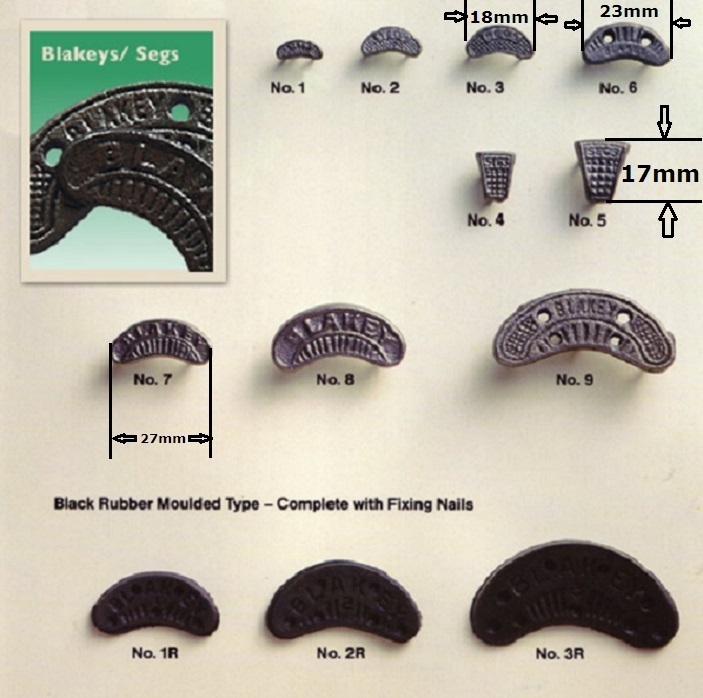 BLAKEYS METAL FOOTWEAR TOE HEEL SEGS SHOE BOOT SOLE SIZE 5 PROTECTOR ...