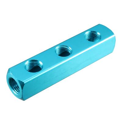 Air Pneumatic Cylinder 3 Positions Aluminum Air Manifold Block Splitter ...