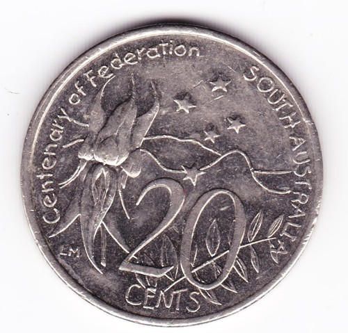 2001 20c Twenty Cent " SOUTH AUSTRALIA " Centenary of Federation ...
