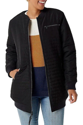 zuda Reversible Zip Front Long Bomber Jacket Black | eBay