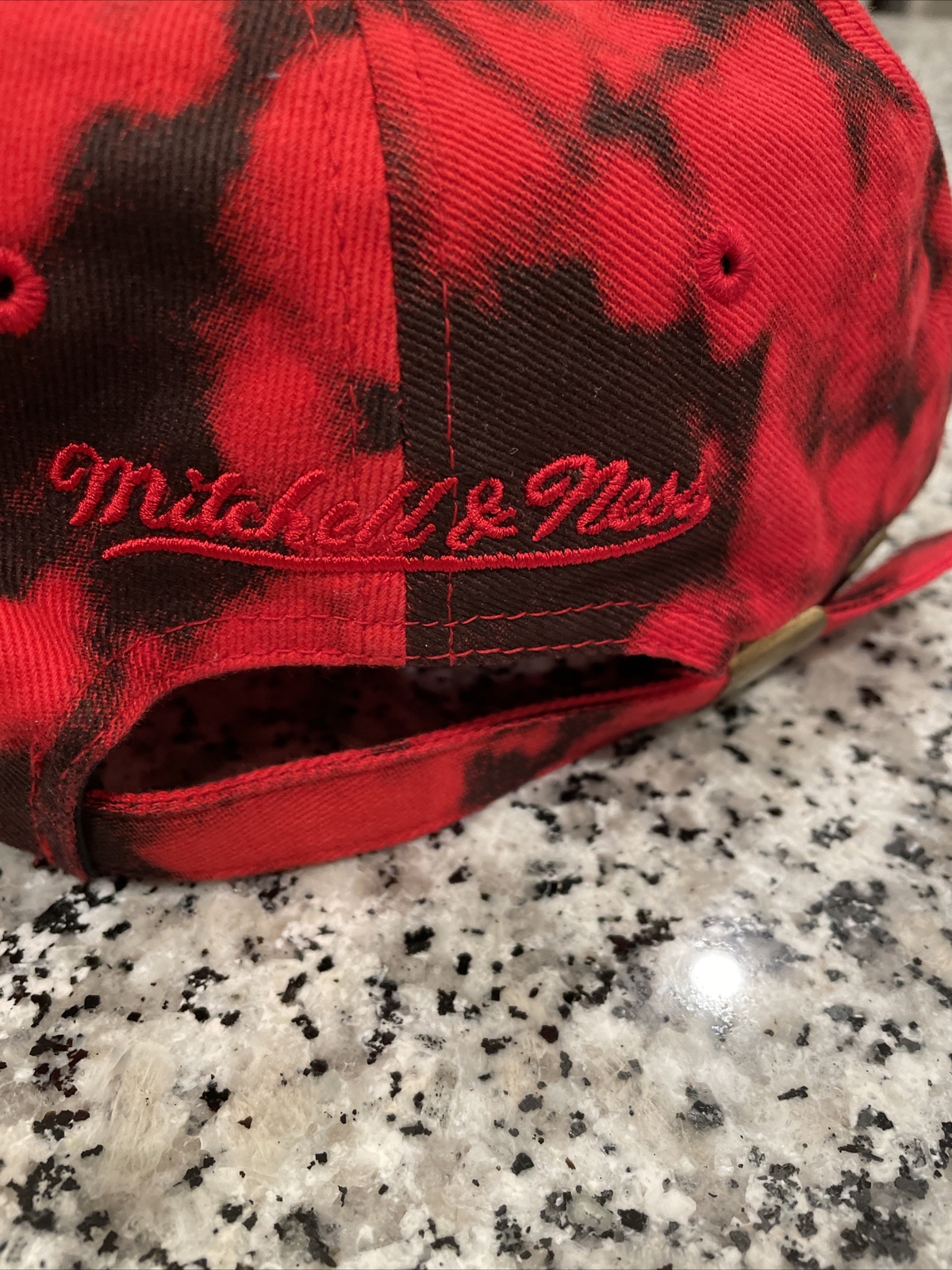 Red Acid Wash Atlanta Hawks Mitchell & Ness Baseball … - Gem