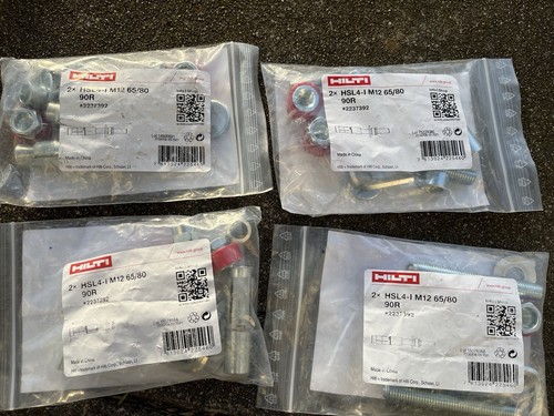 NEW, ( 4 Bag )- Hilti Bolt Heavy Duty Expansion Anchors HSL -I M12 65/ ...