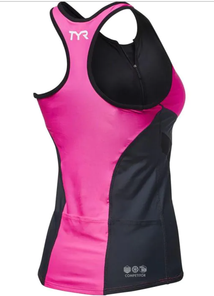 TYR Competitor Tri Tank, Women's Size S, Pink/Gray NEW MSRP $59.99 | eBay