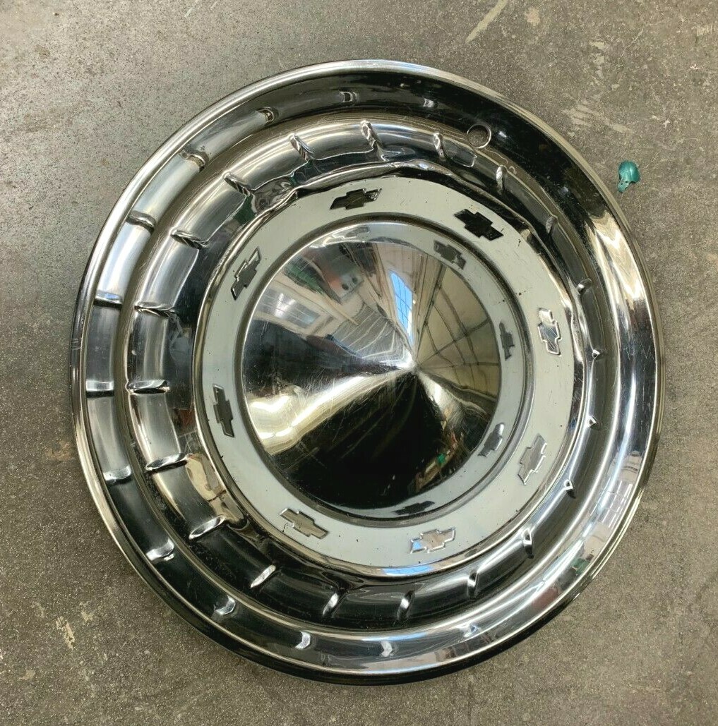 1955 CHEVY HUBCAPS FACTORY ORIGINAL | eBay