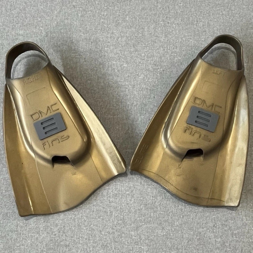 DMC Elite Silicone Swimfins Gold Brown Beach Ocean Pool Sz 8-9 | eBay