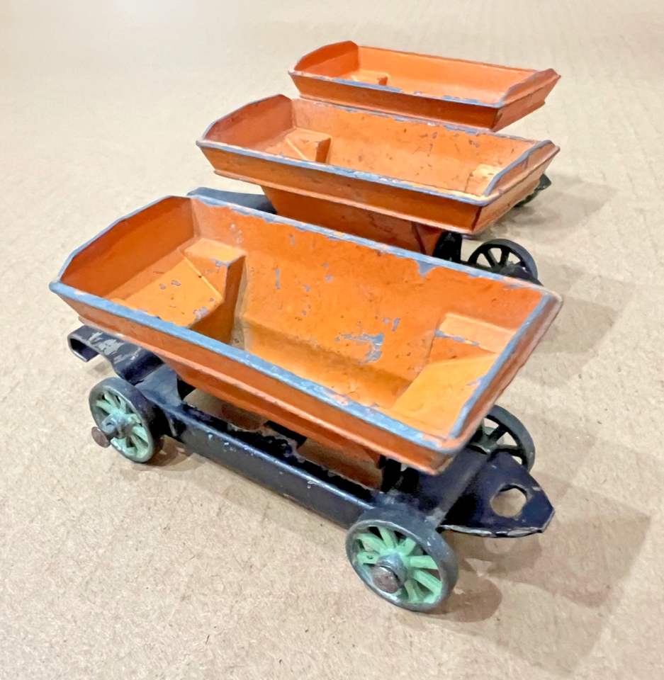 3 Vintage TootsieToy Side Dump Cart Trailers for Tractor Crawler | eBay