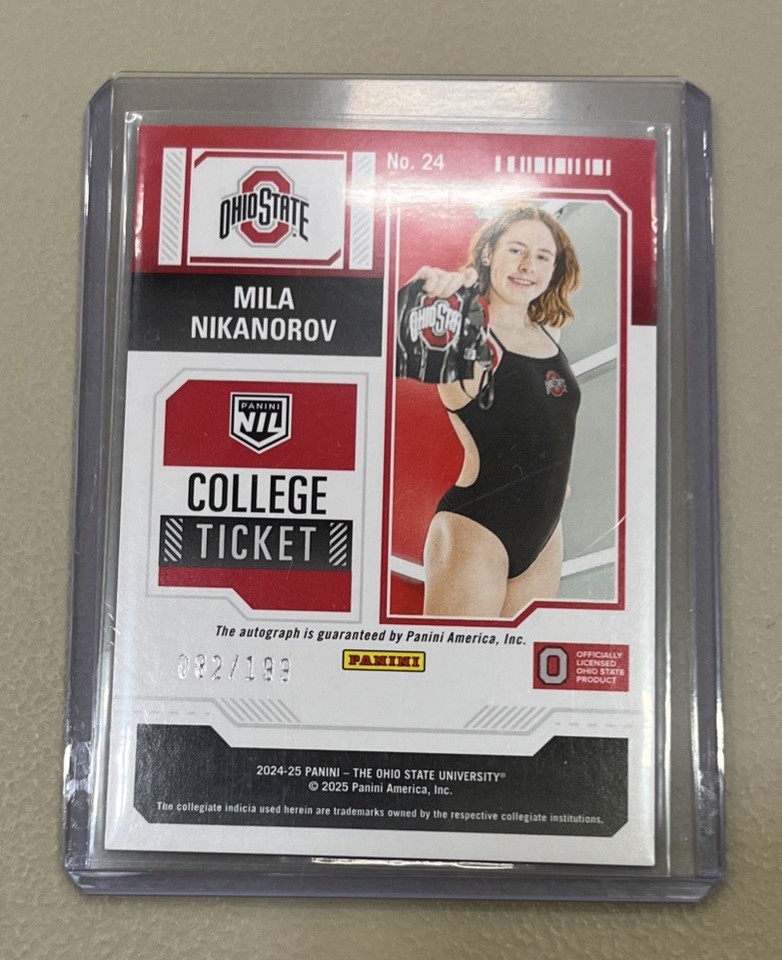 2025 Panini Ohio State NIL Mila Nikanorov Auto NIL Autographs /199 ...