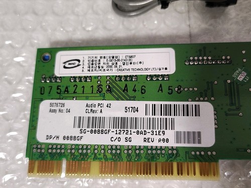 CREATIVE LABS AUDIO PCI ES1371 ES1373 WDM CT5807 SOUND CARD VINTAGE Win ...