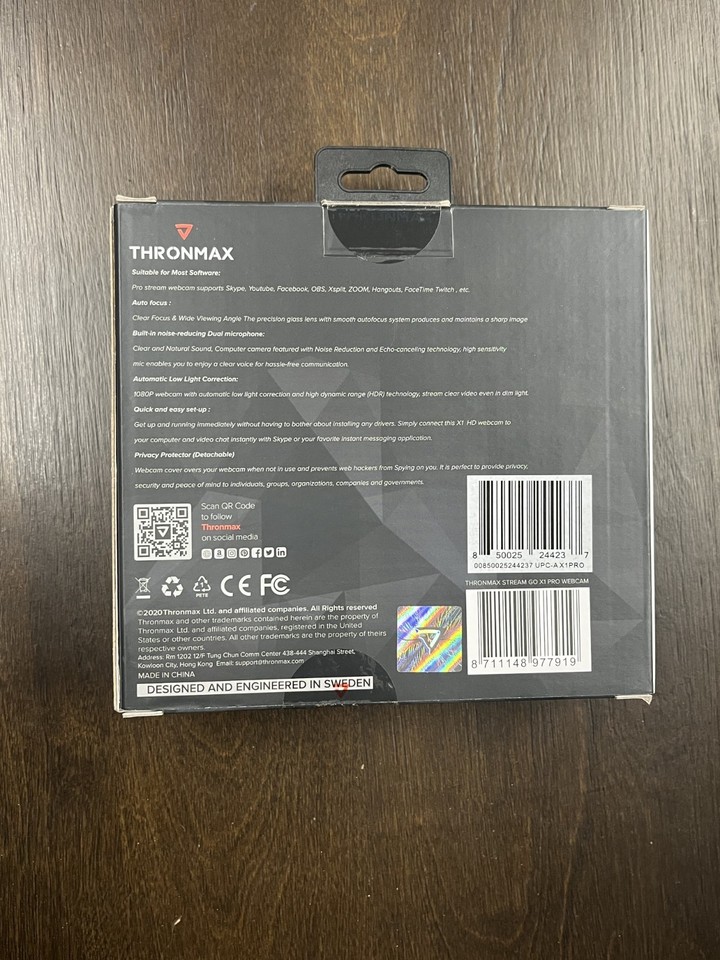 🔥 Thronmax Stream Go Pro HD Webcam 1080P 30fps | eBay