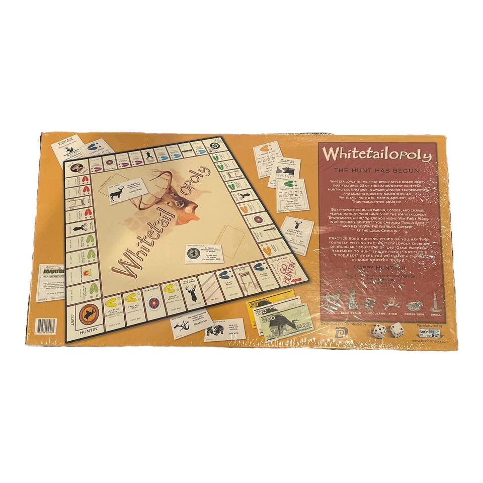 Whitetailopoly Monopoly Board Game Deer Hunting Theme Factory Sealed | eBay