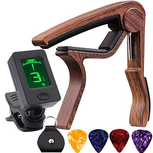 Capo Guitar Capo Wood Kapo Clamp Guitar Tuner Acoustic Electric Guitar ...