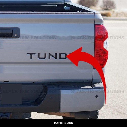 Matte Black DECALS Inlay Vinyl Rear Tailgate Letters For Toyota Tundra ...
