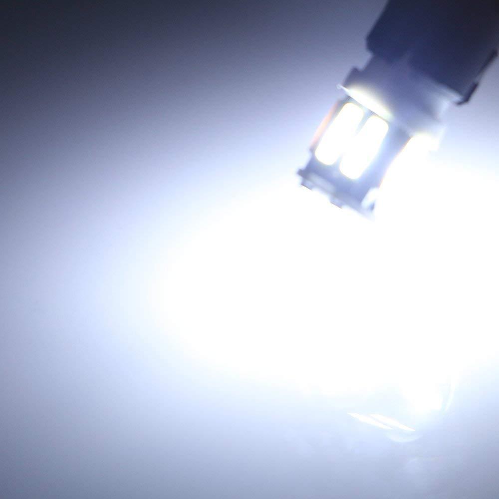 10 x Super Bright White 7014 10smd T10 LED Map Dome Light Bulbs 194 921 ...