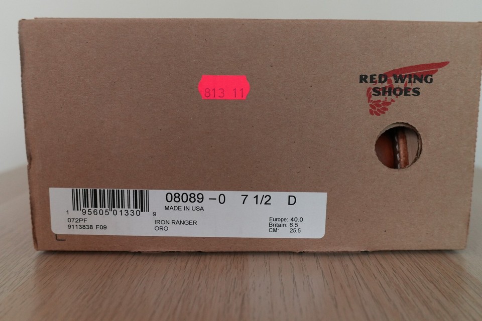 Red Wing Iron Ranger 8089 6" Boots Oro Leather Traction Tred Men's Size ...