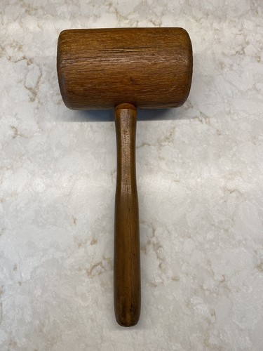 Very Solid Antique Handmade Wooden Mallet. | eBay